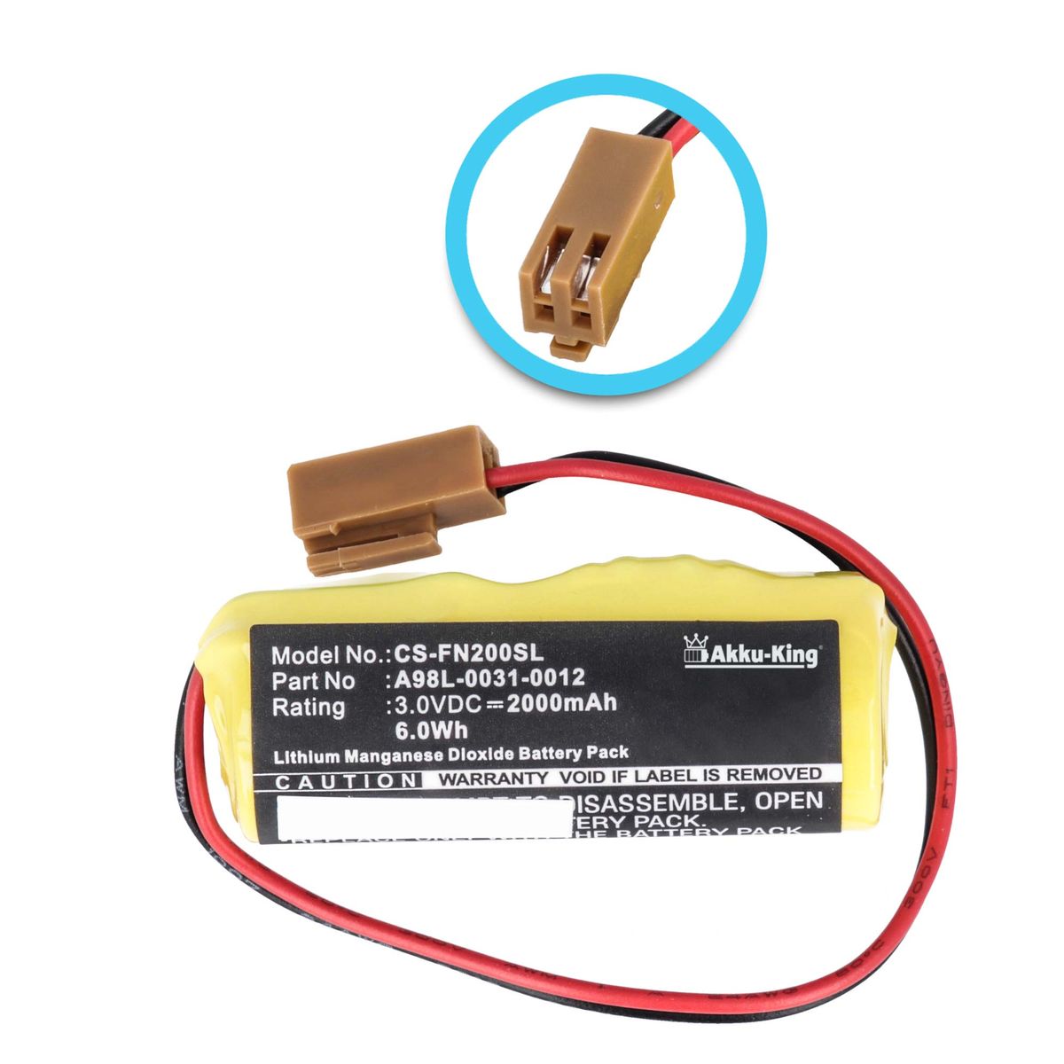 PLC Batterie kompatibel mit GE A02B-0200-K102 - Li-MnO2 2000mAh - für ...